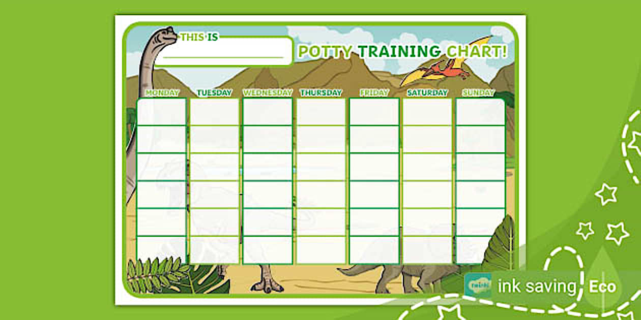 Dinosaur Potty Training Chart | Printable | Twinkl - Twinkl