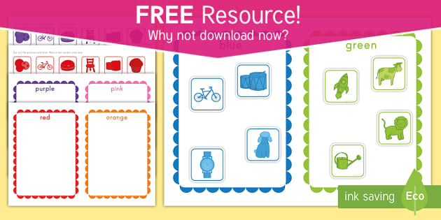 FREE Color Sorting Activity (Hecho por educadores) - Twinkl
