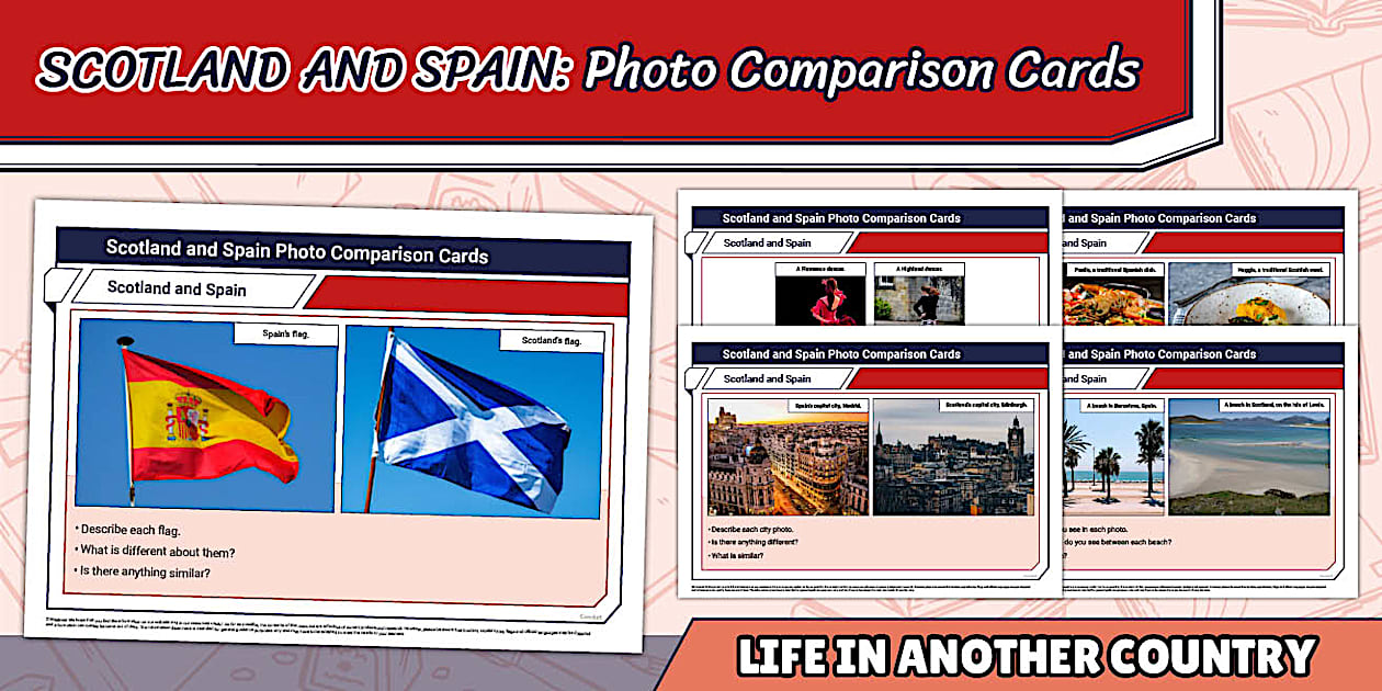 Scotland and Spain Photo Discussion Cards