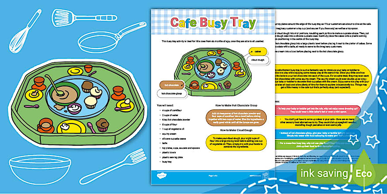 FREE! - Cafe Busy Tray | Messy Play Tray | EYFS Developmental Play