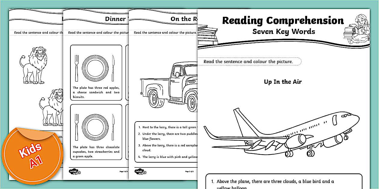 Seven Key Word Reading Comprehension Worksheet / Worksheets
