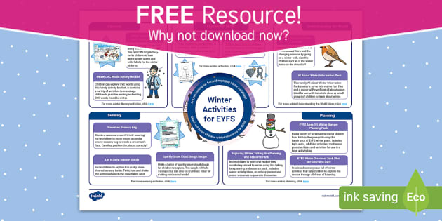 FREE! - EYFS Winter Activities (teacher made) - Twinkl