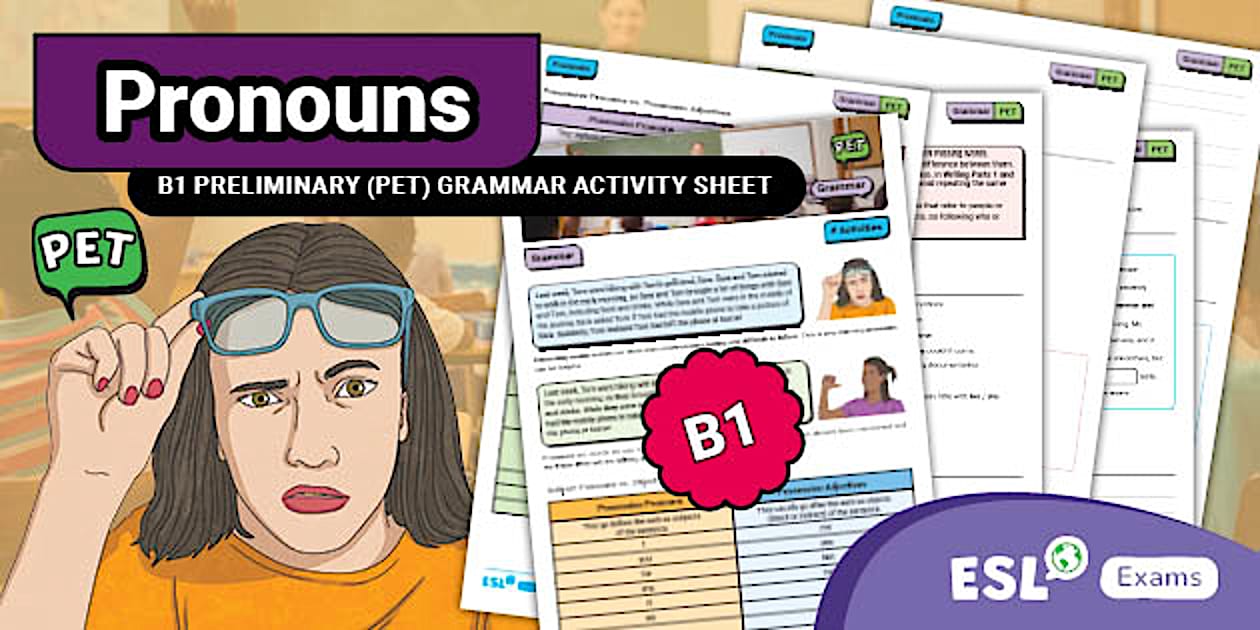 PET Grammar Activity Sheet - Pronouns