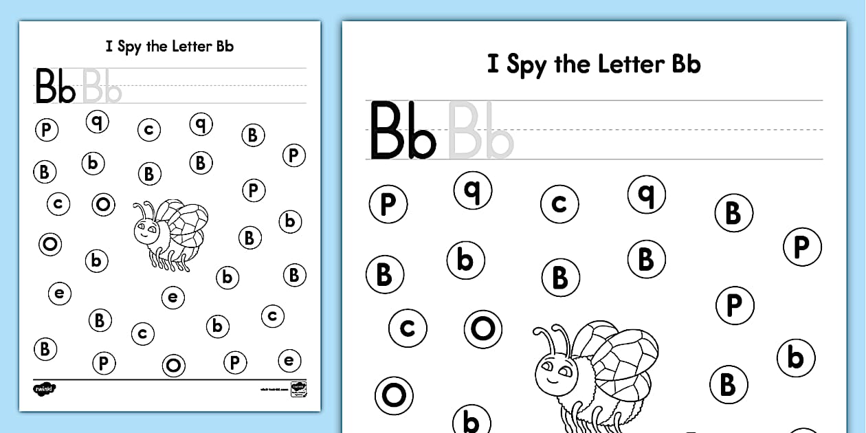 I Spy the Letter Bb Activity for PreK-K (teacher made)
