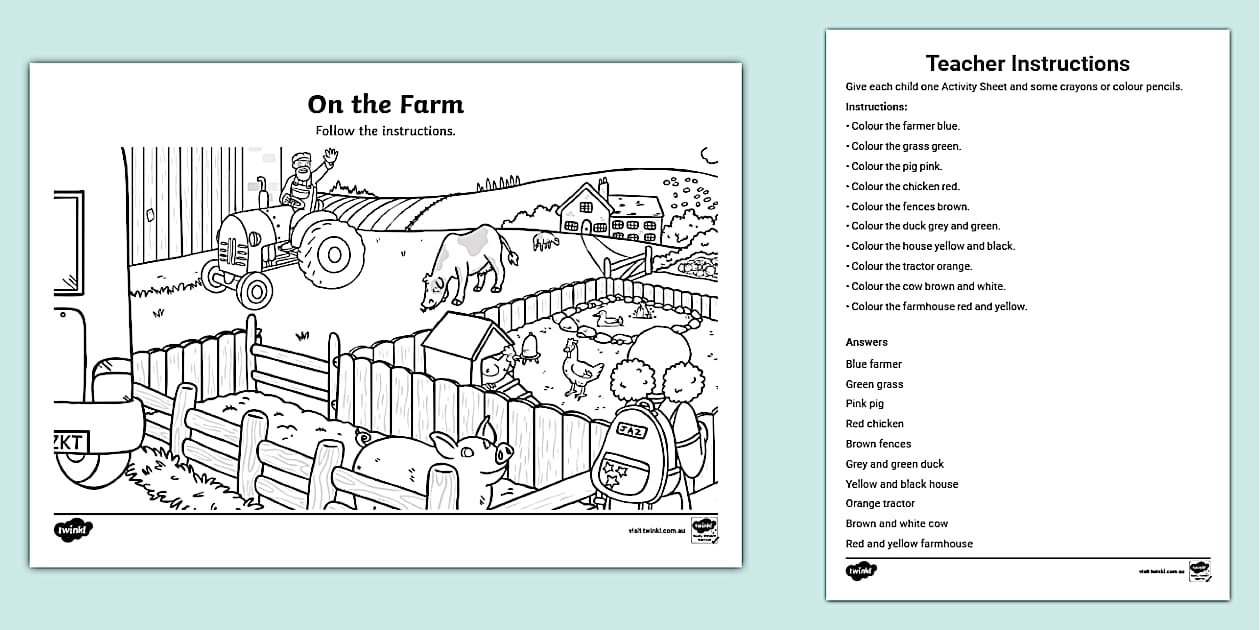 Farm Speaking & Listening Assessment F-2 (teacher made)