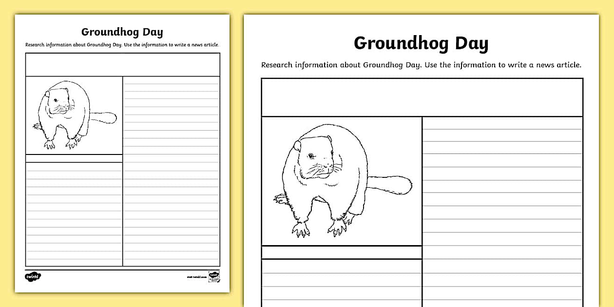 Groundhog Day Writing Prompt for 5th-6th Grade | Twinkl USA