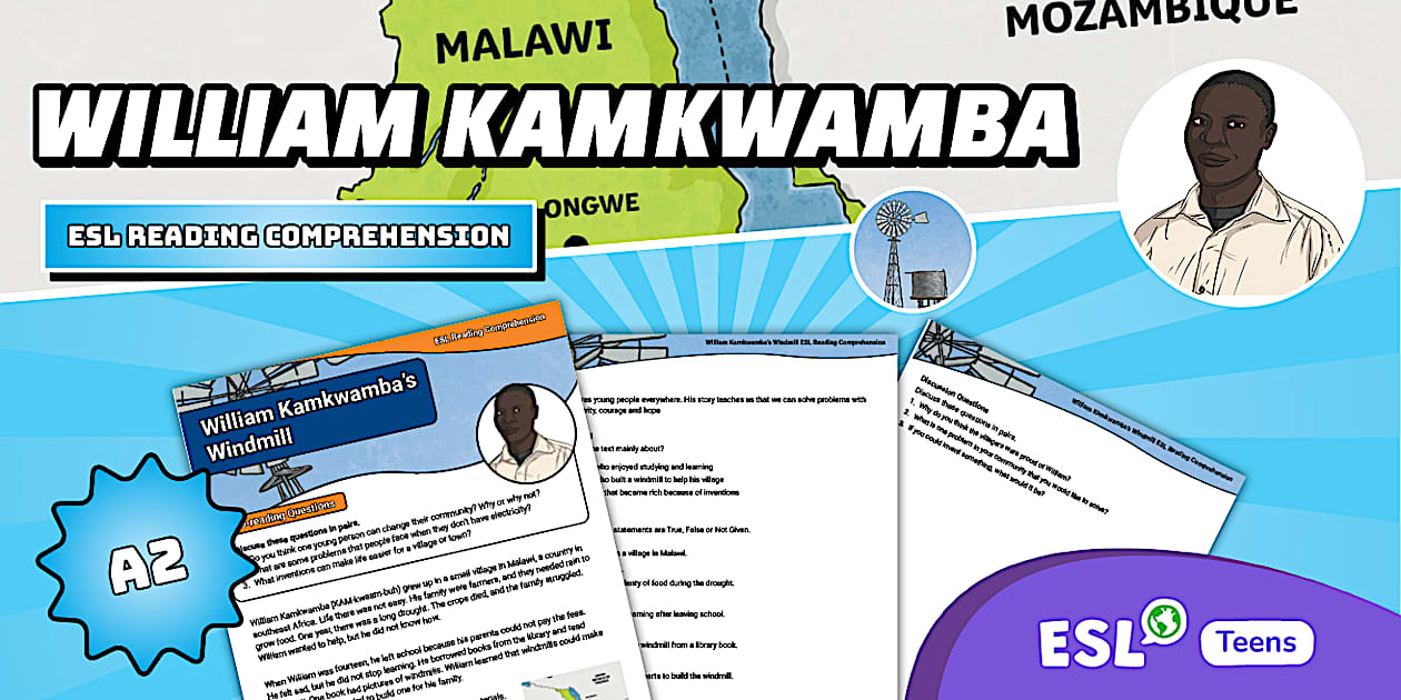 ESL Reading - William Kamkwamba | Inclusivity