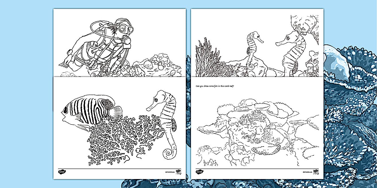 Coral‌ ‌Reef‌ ‌Coloring‌ ‌Pages‌ | Printables | Twinkl USA
