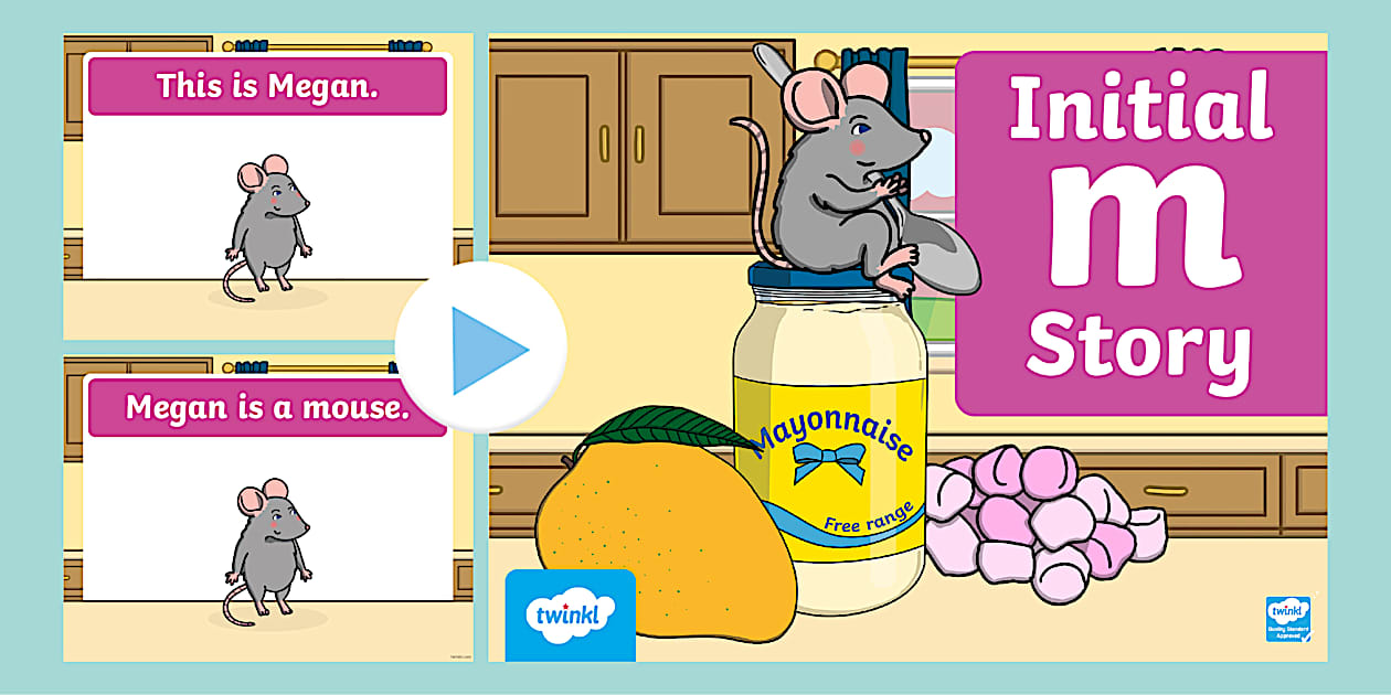 Initial m Story PowerPoint (Teacher-Made) - Twinkl