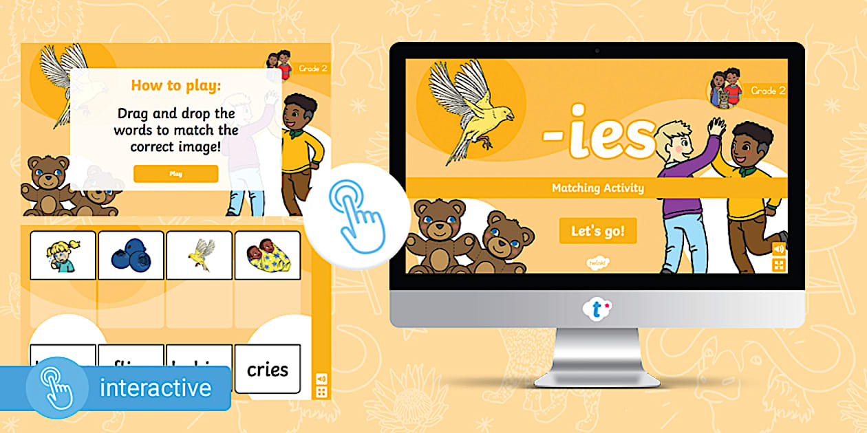 Grade 2 Phonics: -ies Interactive Go! Game (teacher made)
