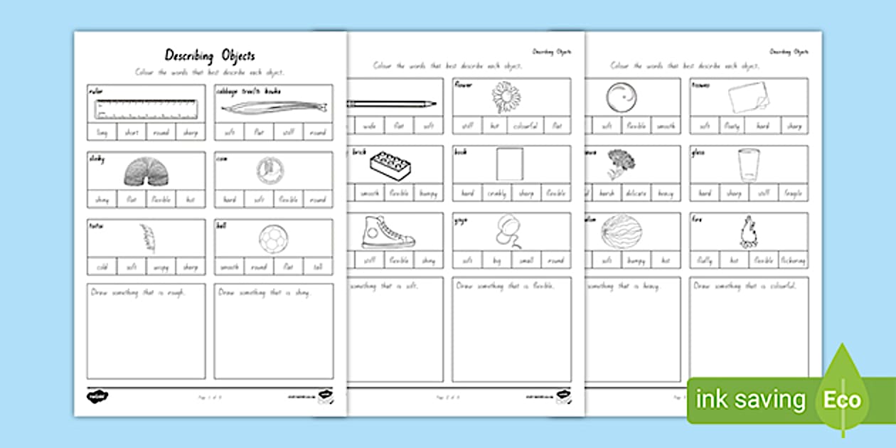 Describing Objects Activity (Teacher-Made) - Twinkl