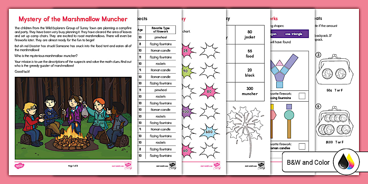 2nd Grade The Mystery of the Marshmallow Muncher Math