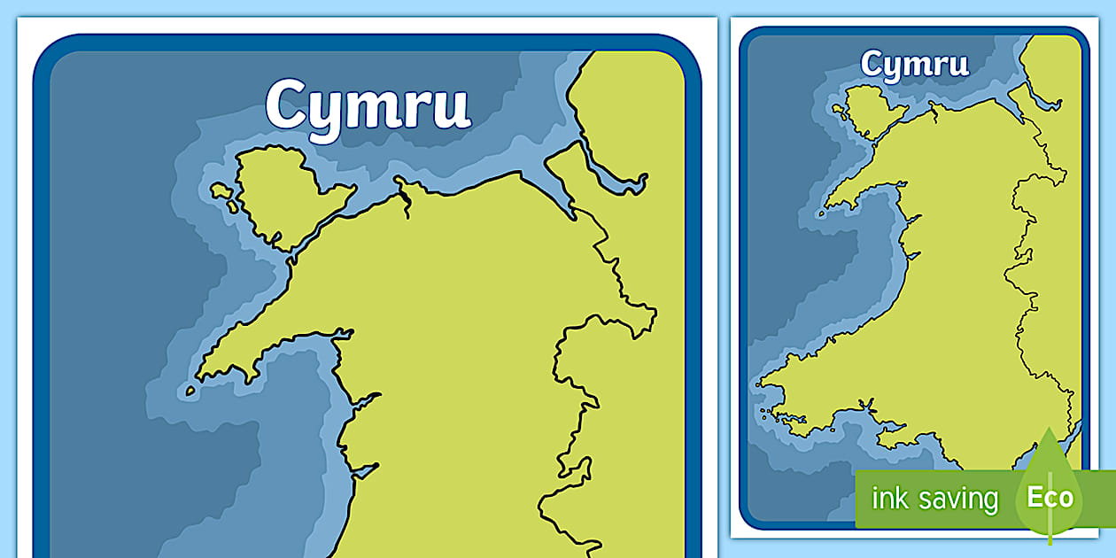 Map Cymraeg o Gymru i blant | Poster Arddangos | Twinkl