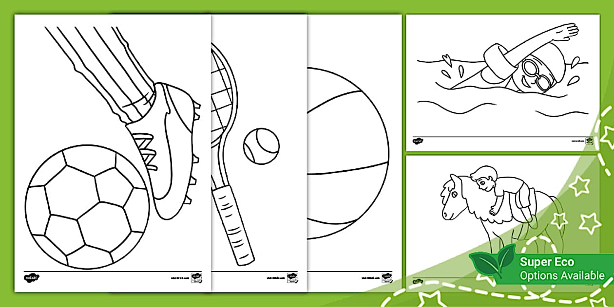 My First Sports-Themed Colouring Pack (teacher made)