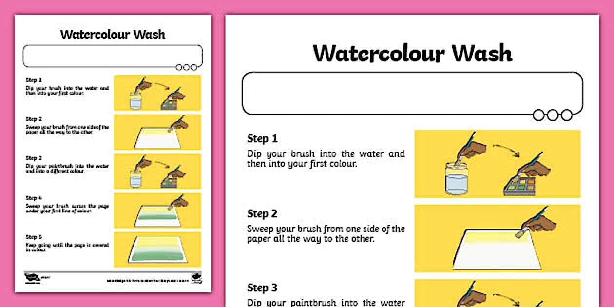 Editable Worksheet Watercolour Wash (teacher made) - Twinkl