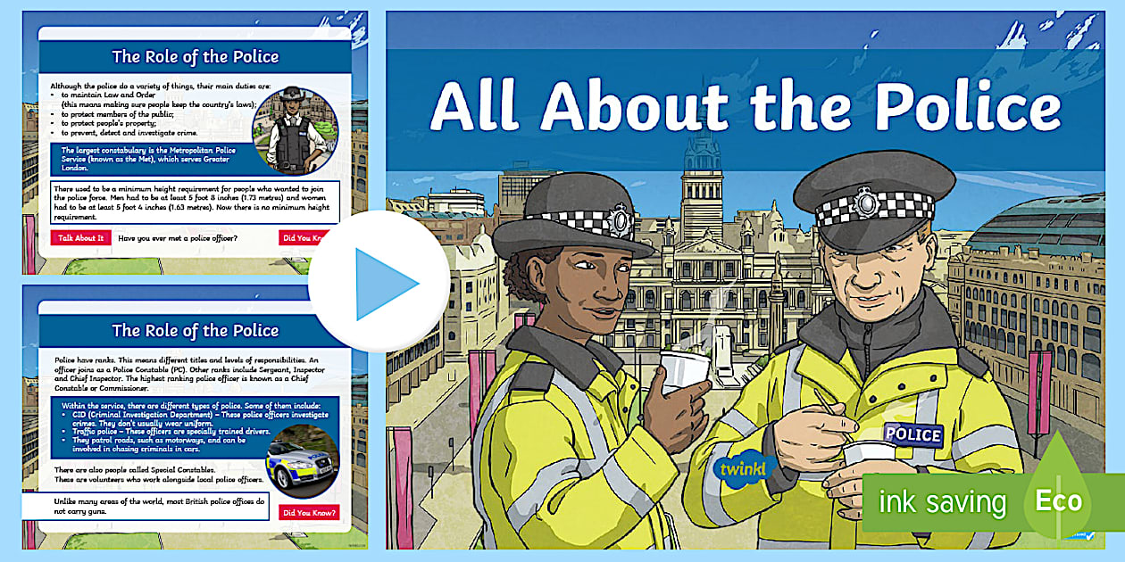 All About the Police Information PowerPoint - Twinkl