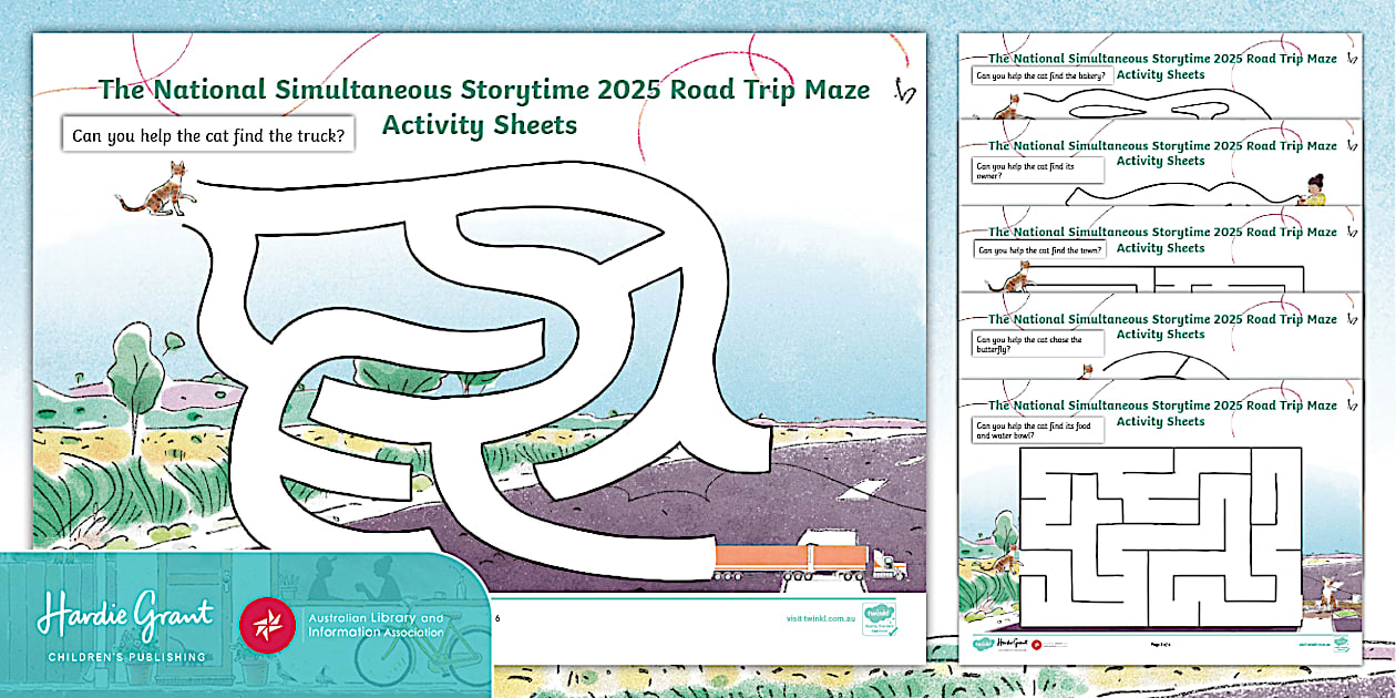 FREE! - National Simultaneous Storytime 2025 Road Trip Maze Activity
