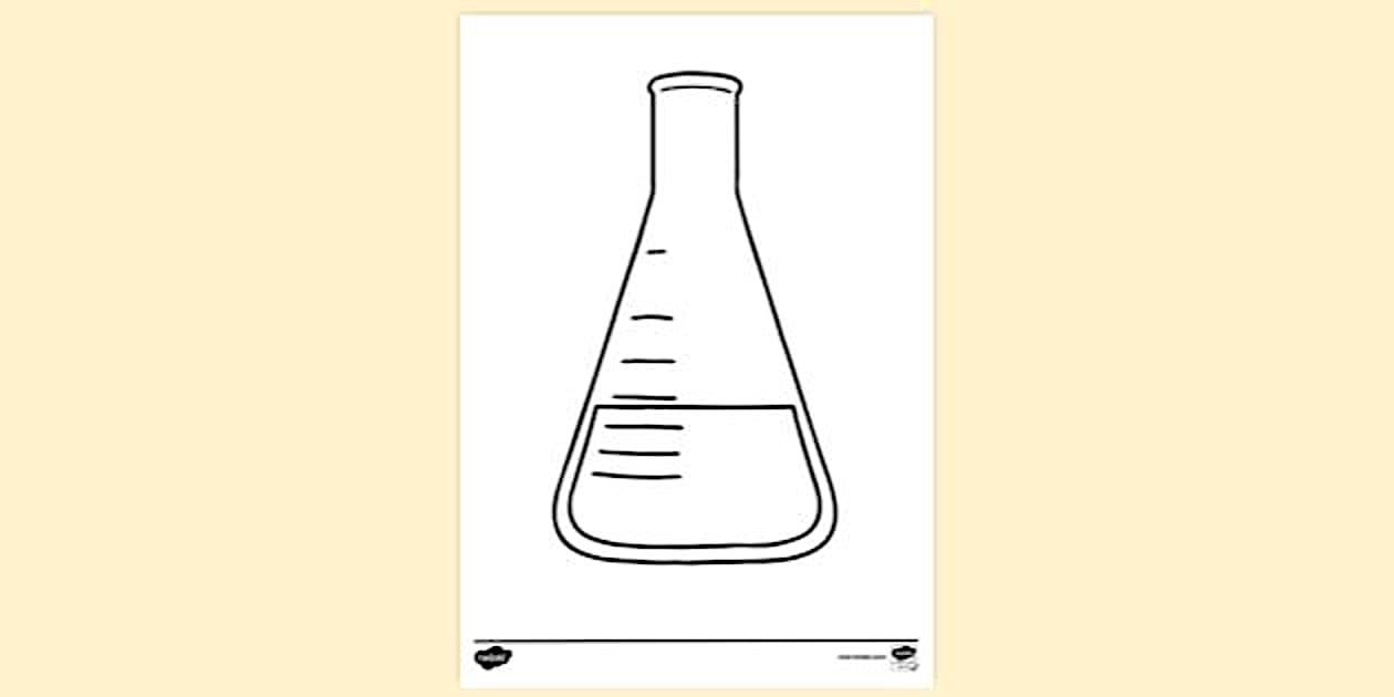 Science Flask Colouring Sheet | Colouring Sheets - Twinkl
