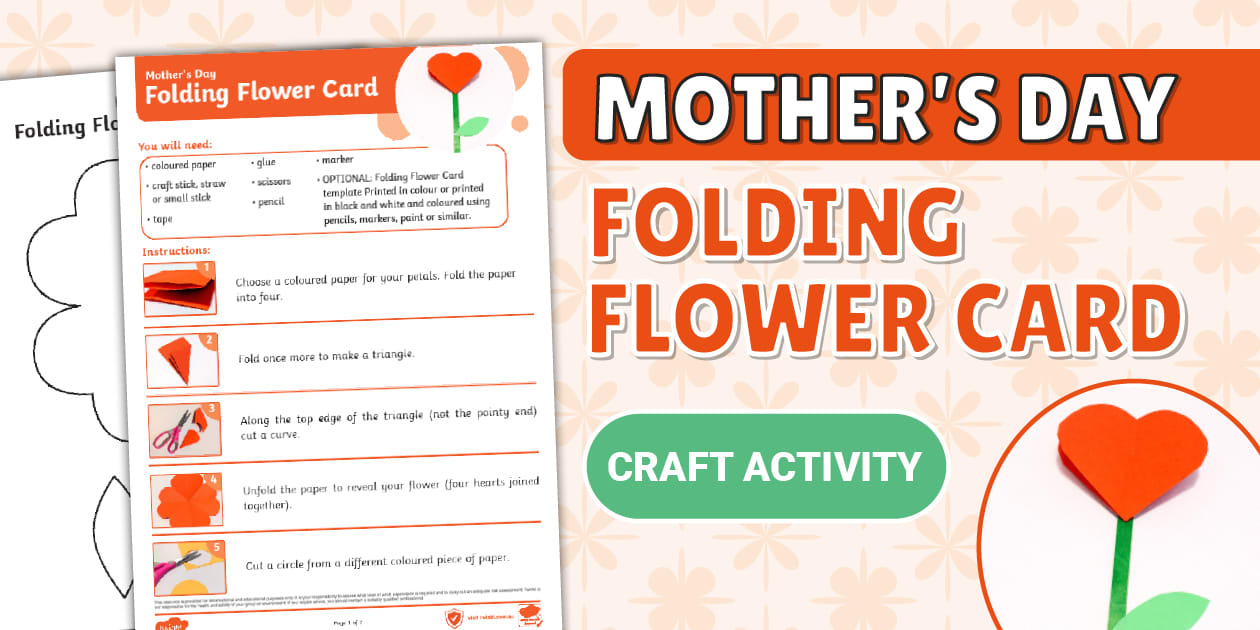 Mother's Day Folding Flower Card