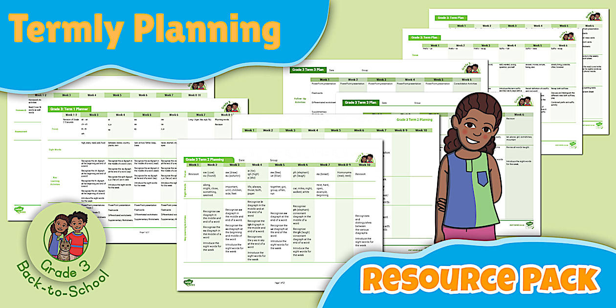 Gr 3 Phonics - Termly Planning - Resource Pack (CAPS Aligned)