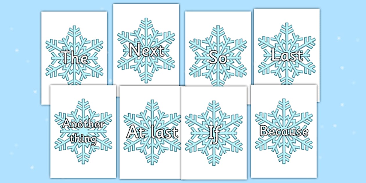 Sentence Openers on Snowflakes (teacher made) - Twinkl