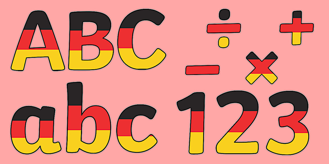 German Flag Lettering - Twinkl
