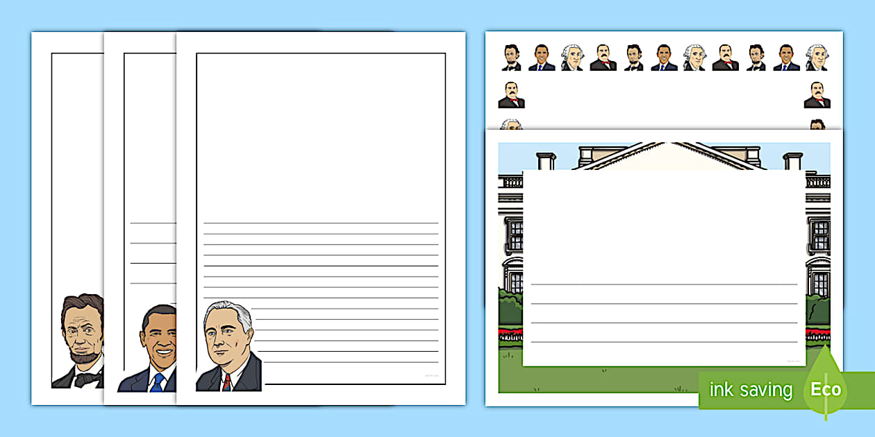 Presidents Day Writing Prompts and Borders | Twinkl USA