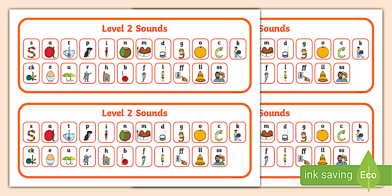 Twinkl Phonics Level 2 Phonics Sounds Table Strip - Twinkl