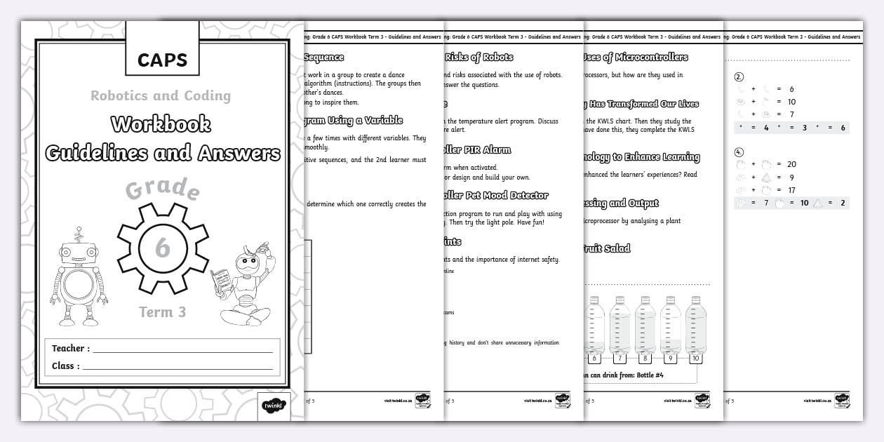 Guidelines and Answers for CAPS Workbook Grade 6 Term 3