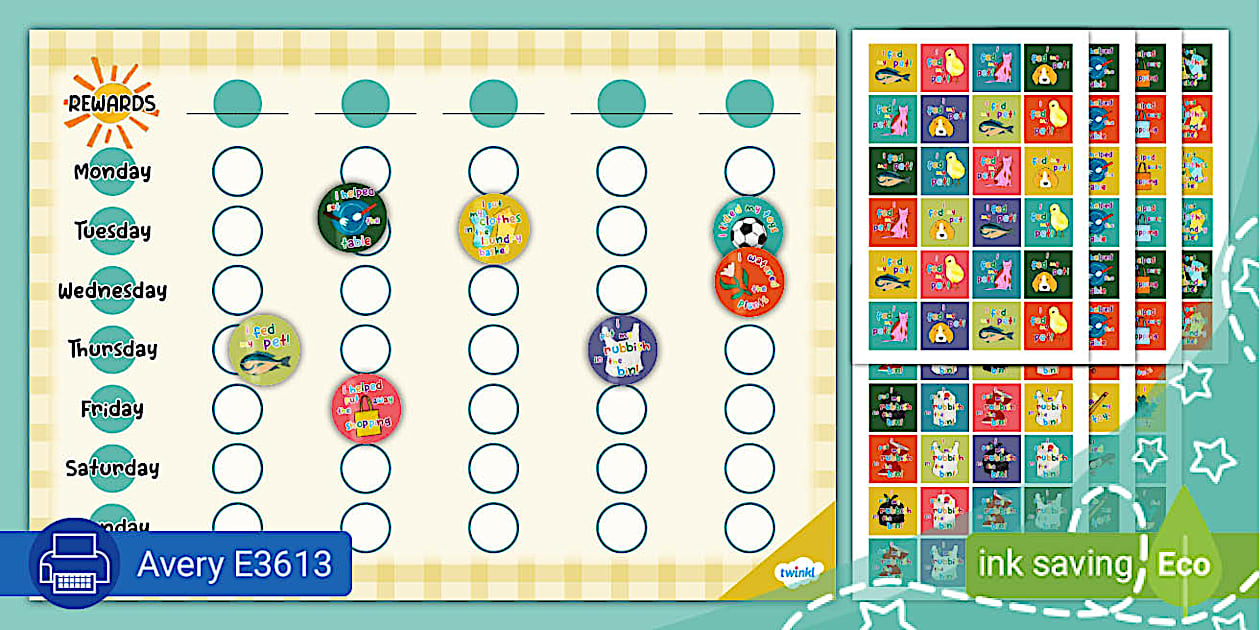 Daily Routine Reward Charts and Stickers (teacher made)
