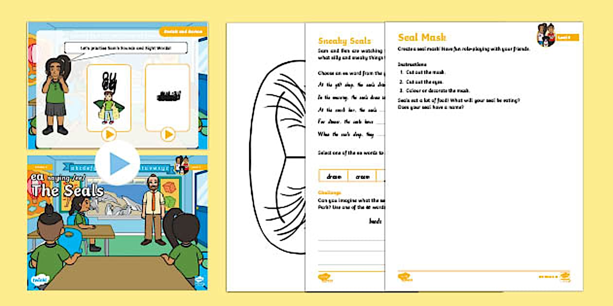 NZ Phonics Story: Level 5: Week 4: Lesson 4 'ea' saying /ee/