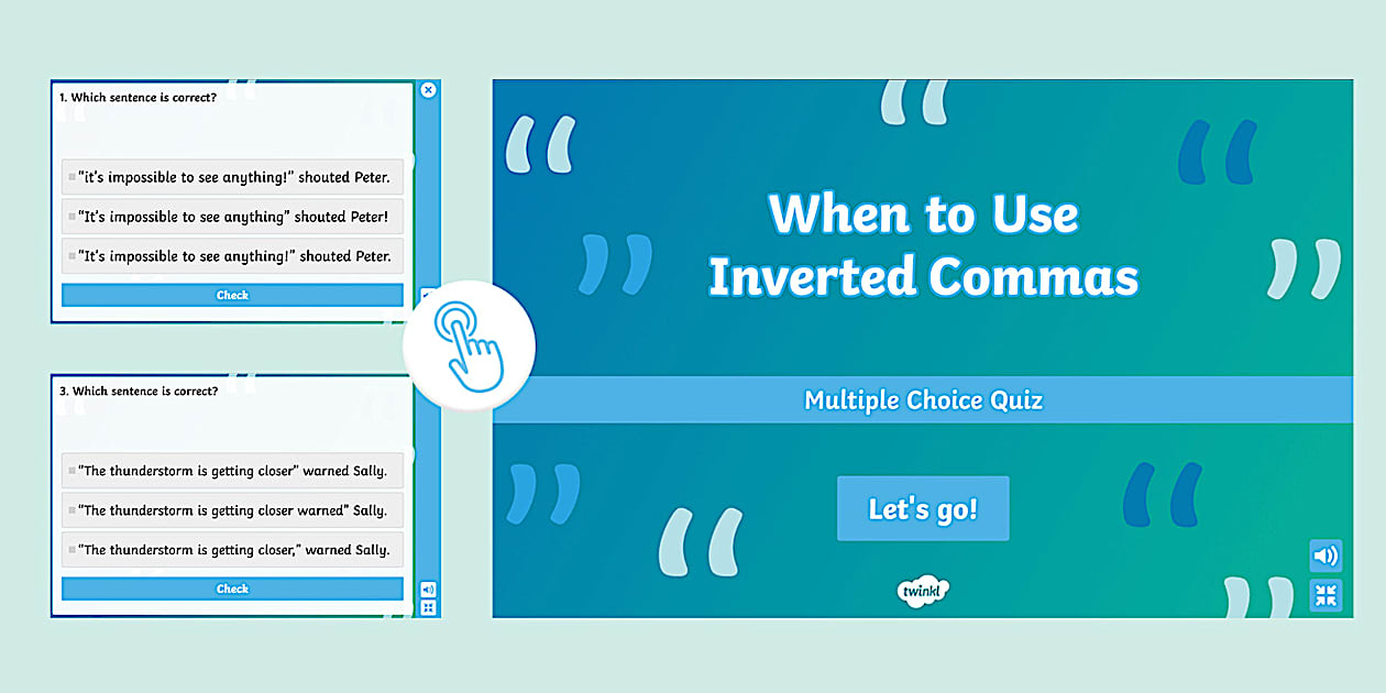 When to Use Inverted Commas Interactive Multiple Choice Quiz