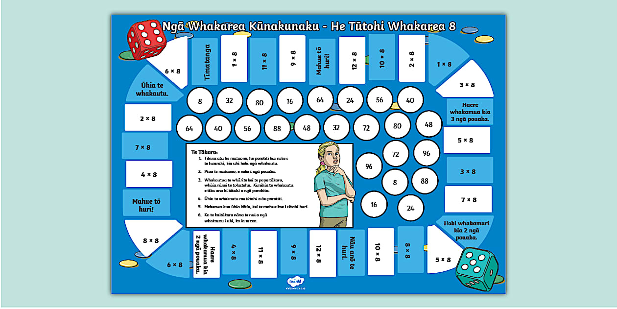 Ngā Whakarea Kūnakunaku - He Kēmu Whakarea 8. - Twinkl