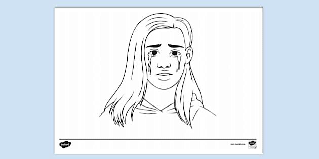 Crying Colouring | Colouring Sheets (teacher made) - Twinkl