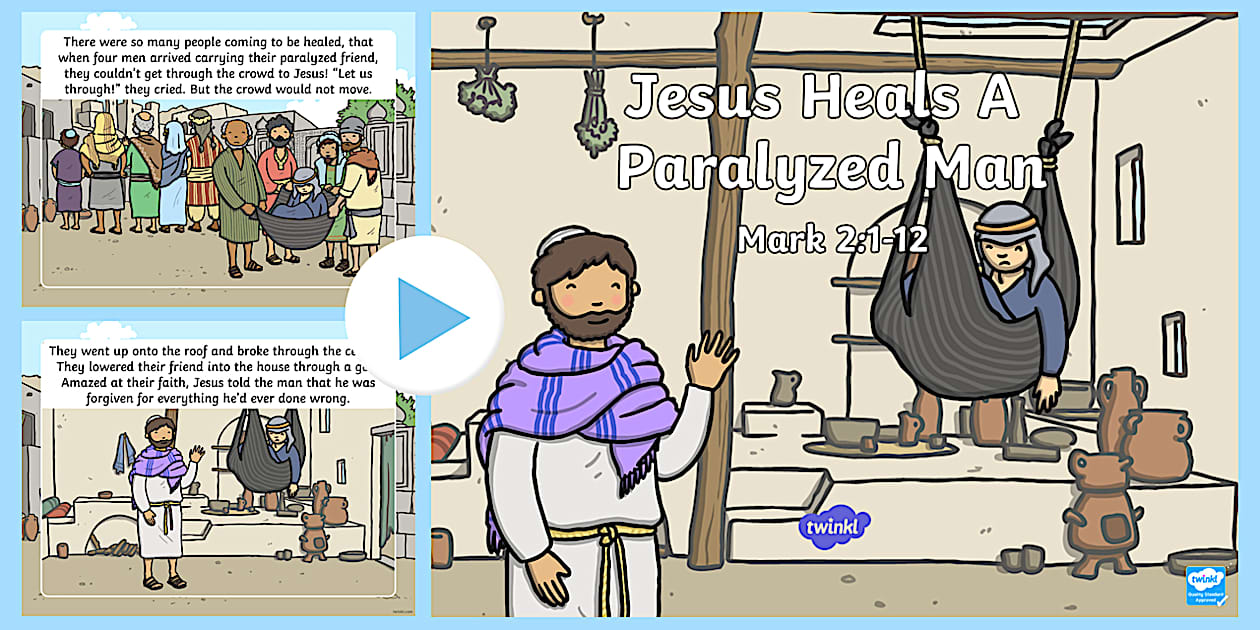 Jesus Heals a Paralyzed Man PowerPoint | Twinkl USA - Twinkl