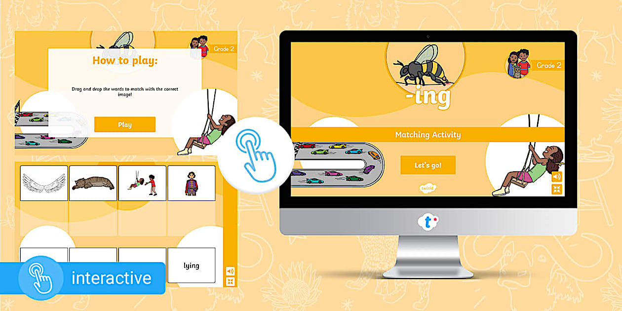 Grade 2 Phonics: -ing Interactive Go! Game - Twinkl