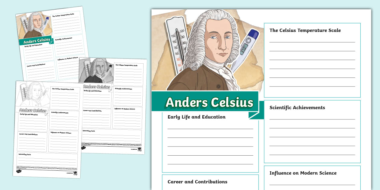 Anders Celsius Fact File Template (l'enseignant a fait)
