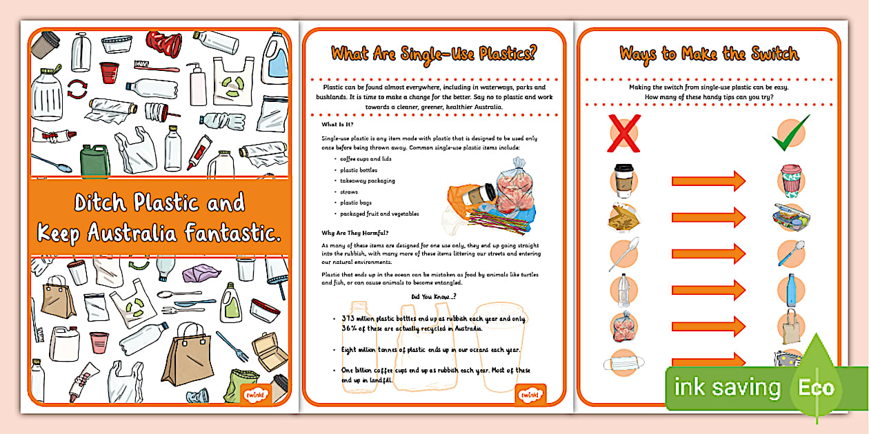 Ditch Plastic and Keep Australia Fantastic Display Posters