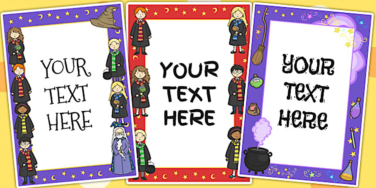 Wizard School Themed Editable Posters (teacher made)