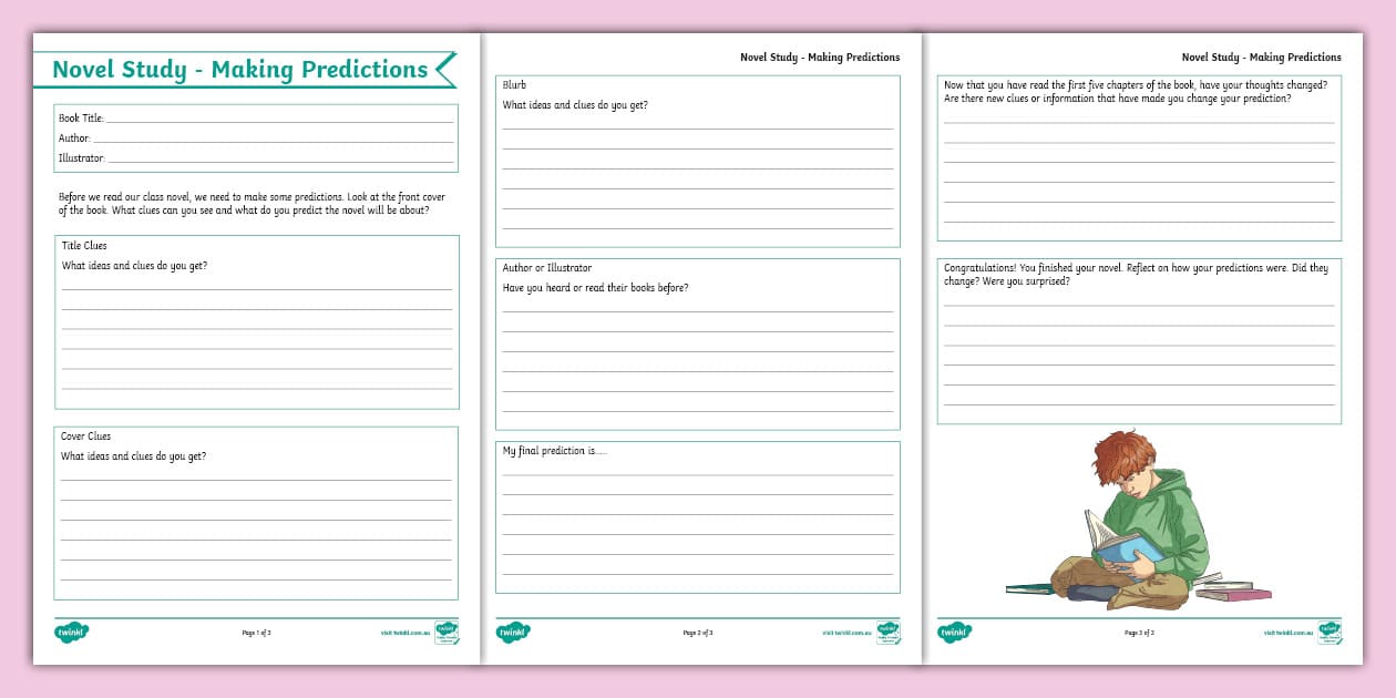 Novel Study - Making Predictions: Primary Education Resource