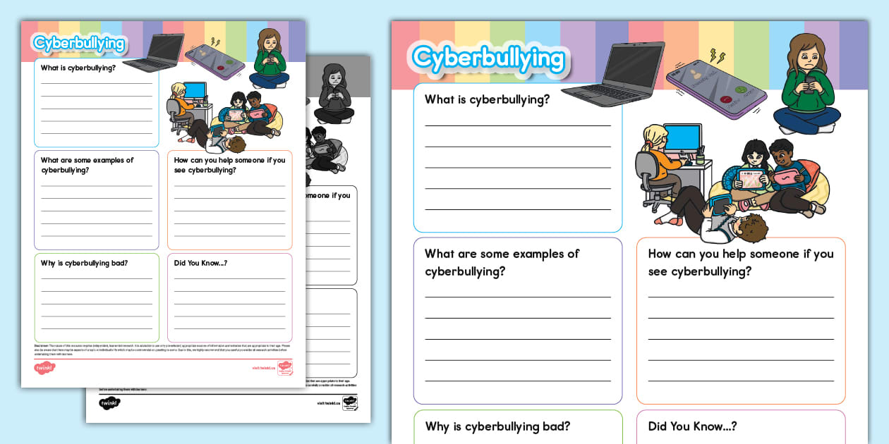 Cyberbullying Fact File Template - Twinkl Writing - Twinkl