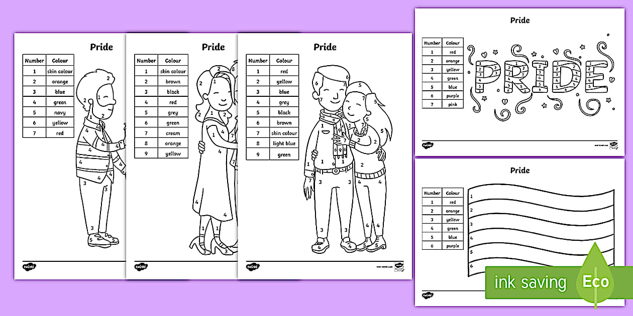 Colour By Numbers Printable | Pride Colour By Numbers