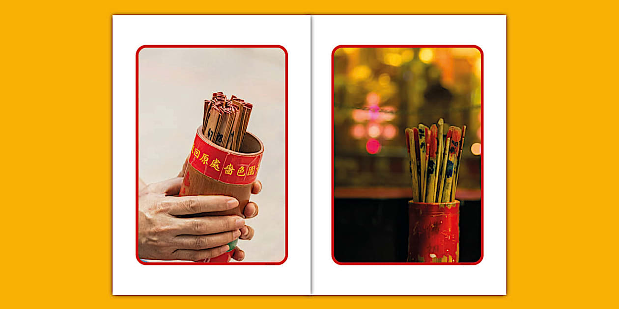 Chinese Fortune Sticks Display Photos (teacher made)