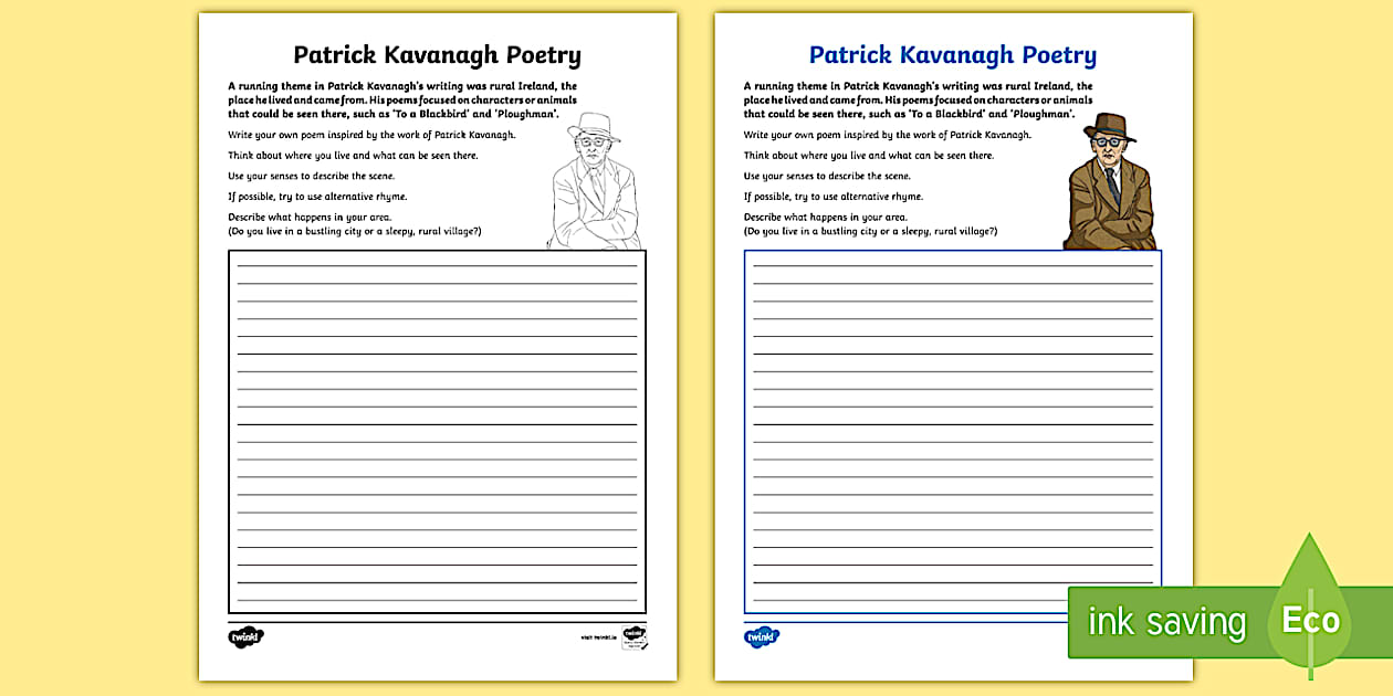 Patrick Kavanagh Poems | Irish Poets | Twinkl (Teacher-Made)