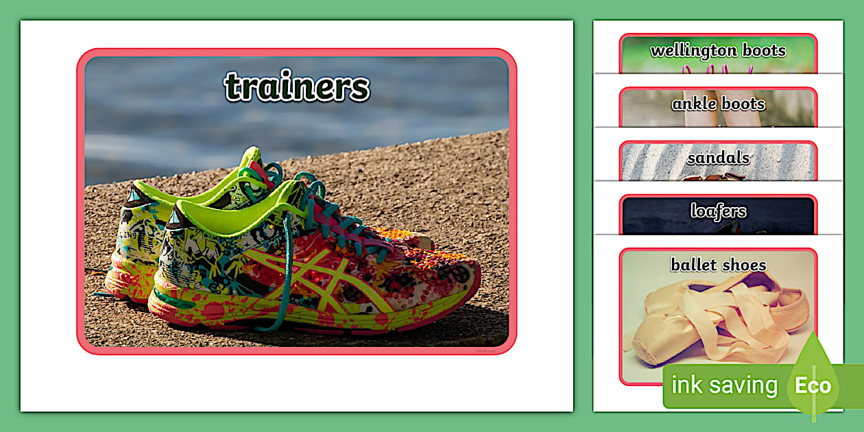 Shoes Display Photo Pack (teacher made) - Twinkl