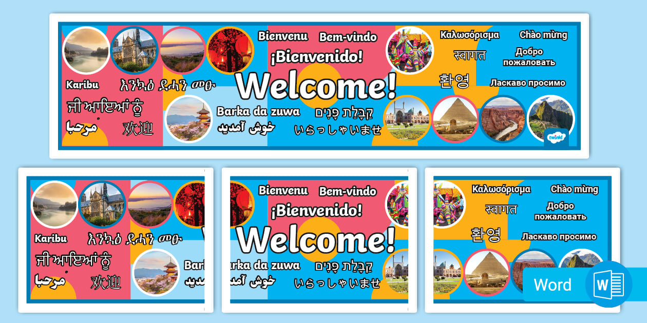 Editable Welcome Bulletin Board Banner for ELL - Twinkl