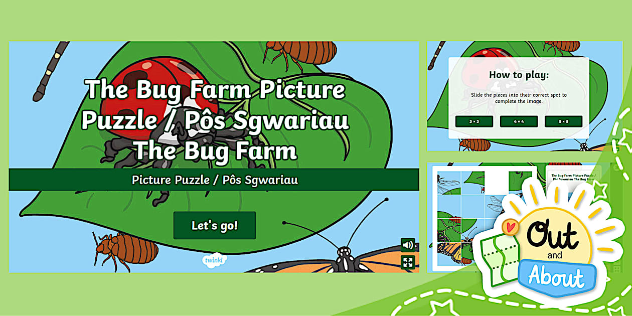 The Bug Farm Picture Puzzle / Pôs Sgwariau The Bug Farm