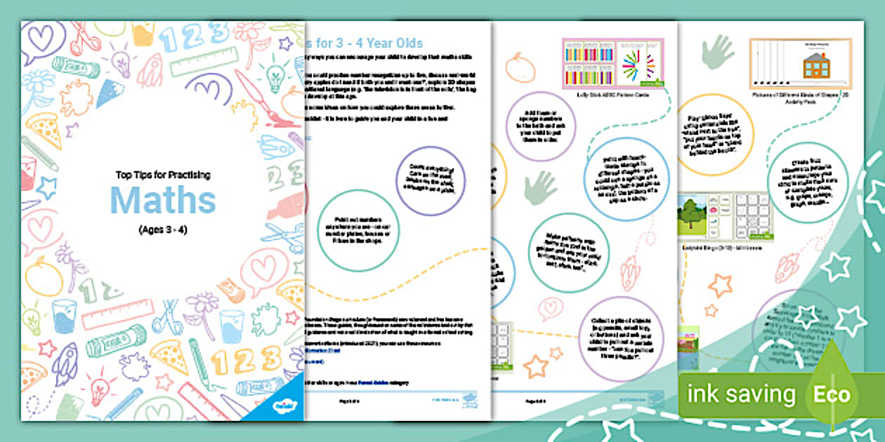 👉 Top Tips for Practising Maths (Ages 3 - 4) - Twinkl