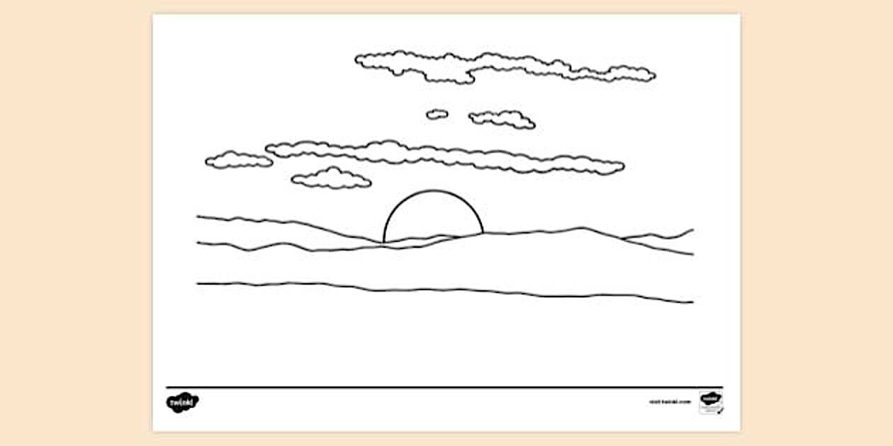 Sunrise Colouring Sheet | Colouring Sheets (teacher made)