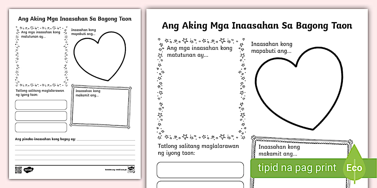 Ang Aking Mga Inaasahan Sa Bagong Taon | Twinkl - Twinkl